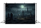 Halloween Spooky Night Graveyard Tombstones Backdrop RR7-28 – Dbackdrop