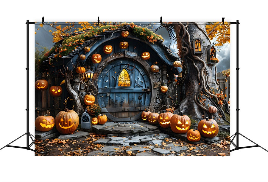 Halloween Pumpkin Hollow Enchanted Doorway Backdrop RR7-321 – Dbackdrop