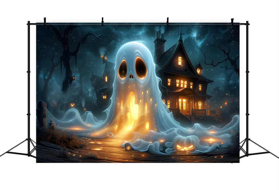 Halloween Haunted Ghost Mansion Backdrop RR7-368 – Dbackdrop