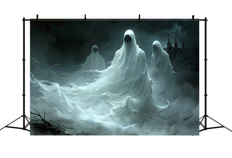 Halloween Spooky Ghost Trio Backdrop RR7-369 – Dbackdrop