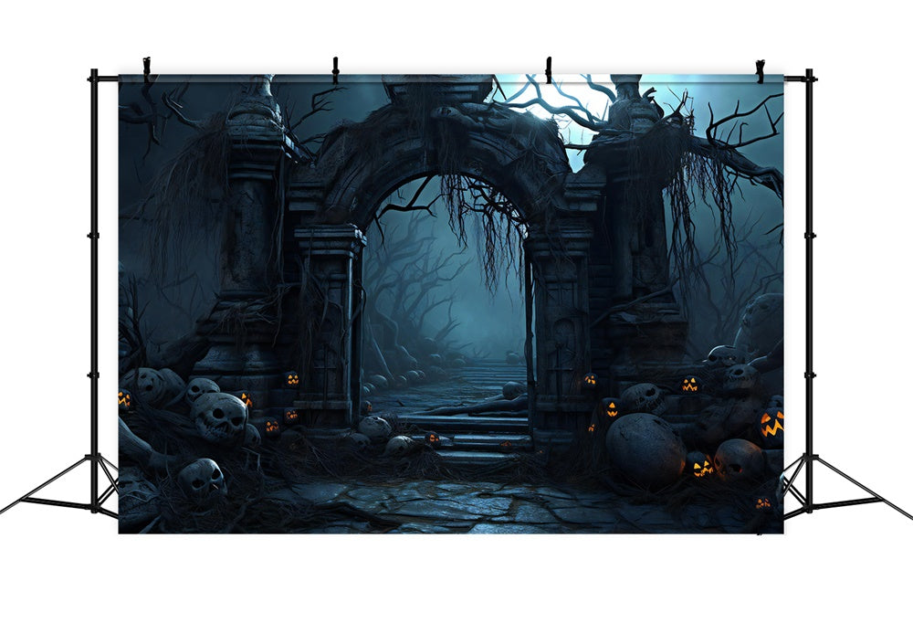 Old Castle Entrance Halloween Photography Backdrop RR7-384 – Dbackdrop
