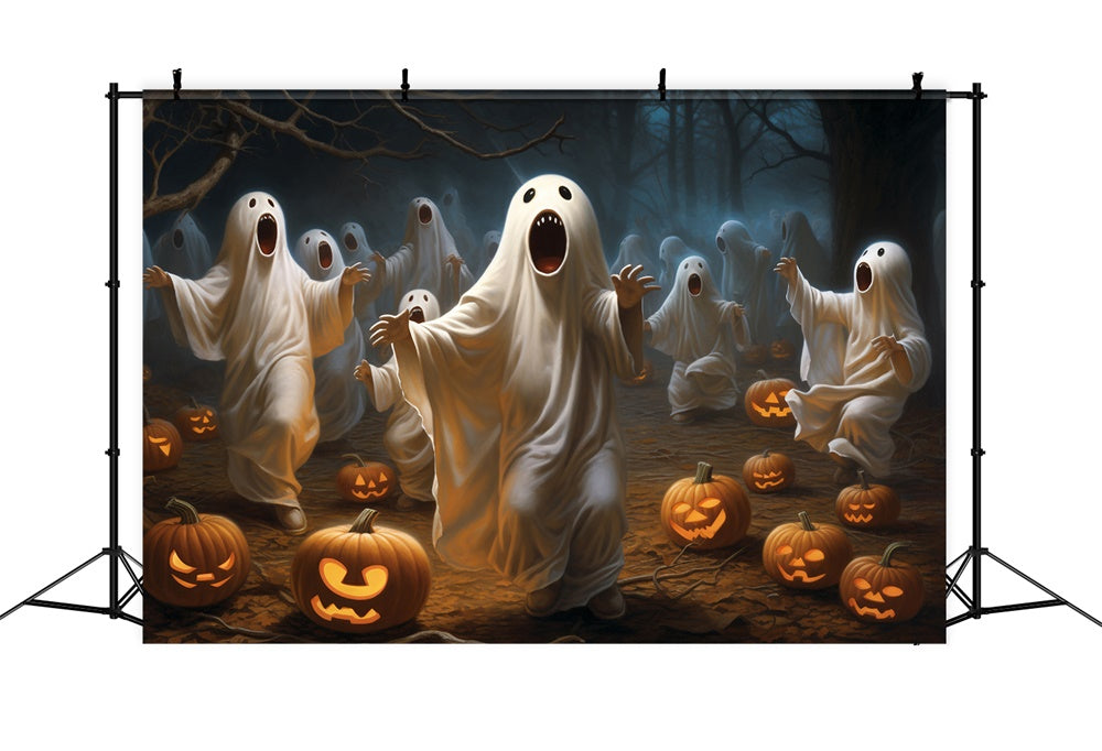 Halloween Spooky Night Graveyard Ghost Backdrop RR7-412 – Dbackdrop