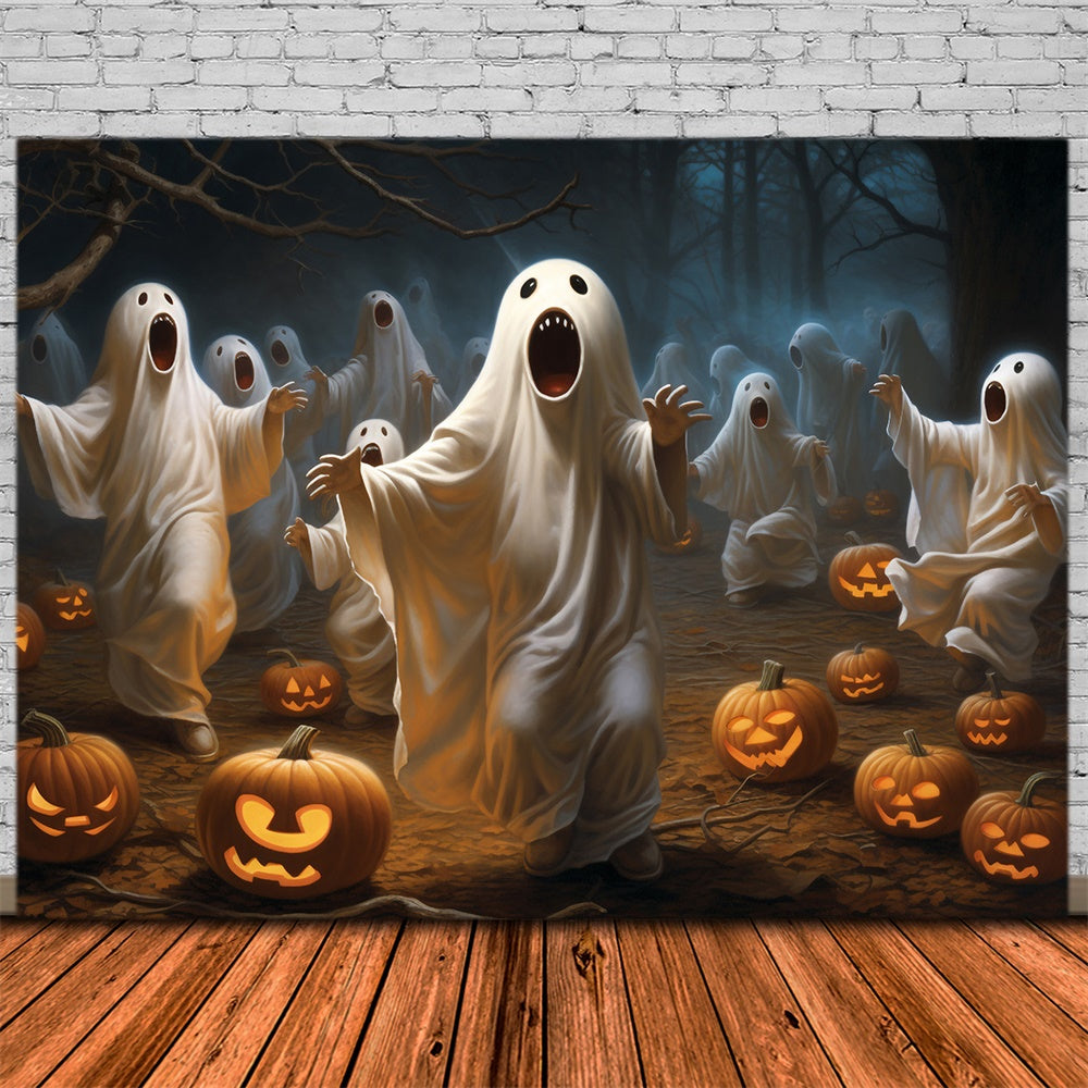 Halloween Spooky Night Graveyard Ghost Backdrop RR7-412 – Dbackdrop