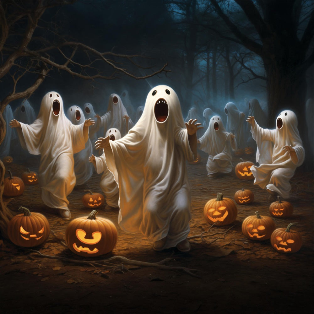 Halloween Spooky Night Graveyard Ghost Backdrop RR7-412 – Dbackdrop