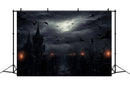 Halloween Horror Night House Bats Backdrop RR7-43 – Dbackdrop