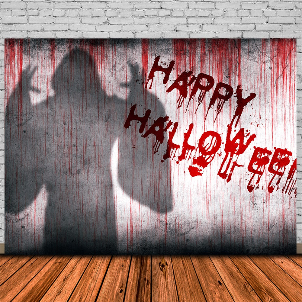 Happy Halloween Ghost Shadow Wall Backdrop RR7-464 – Dbackdrop