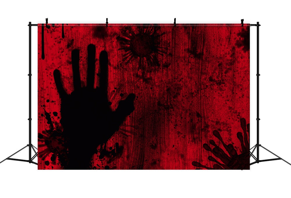 Halloween Blood Hand Shadow Wall Backdrop RR7-491 – Dbackdrop
