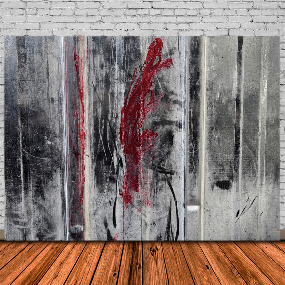 Concrete Wall Blood Splash Halloween Backdrop RR7-492 – Dbackdrop