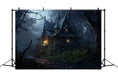 Halloween Horror Witch House Photography Backdrop RR7-50 – Dbackdrop