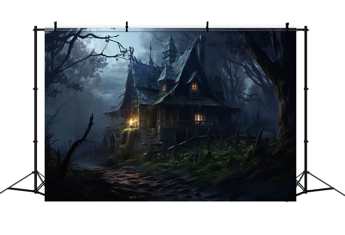 Halloween Horror Witch House Photography Backdrop RR7-50 – Dbackdrop
