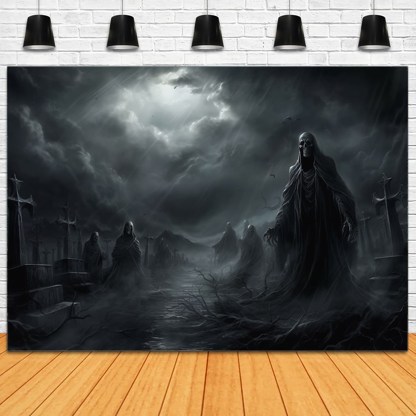 Horror Ghost Halloween Night Photography Backdrop RR7-57 – Dbackdrop