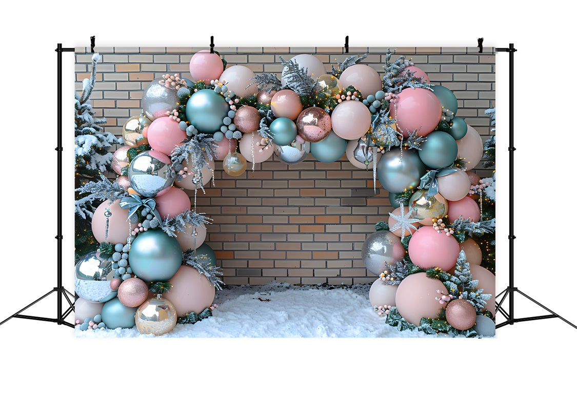 Christmas Balloon Arch Wonderland Backdrop RR7-574 – Dbackdrop
