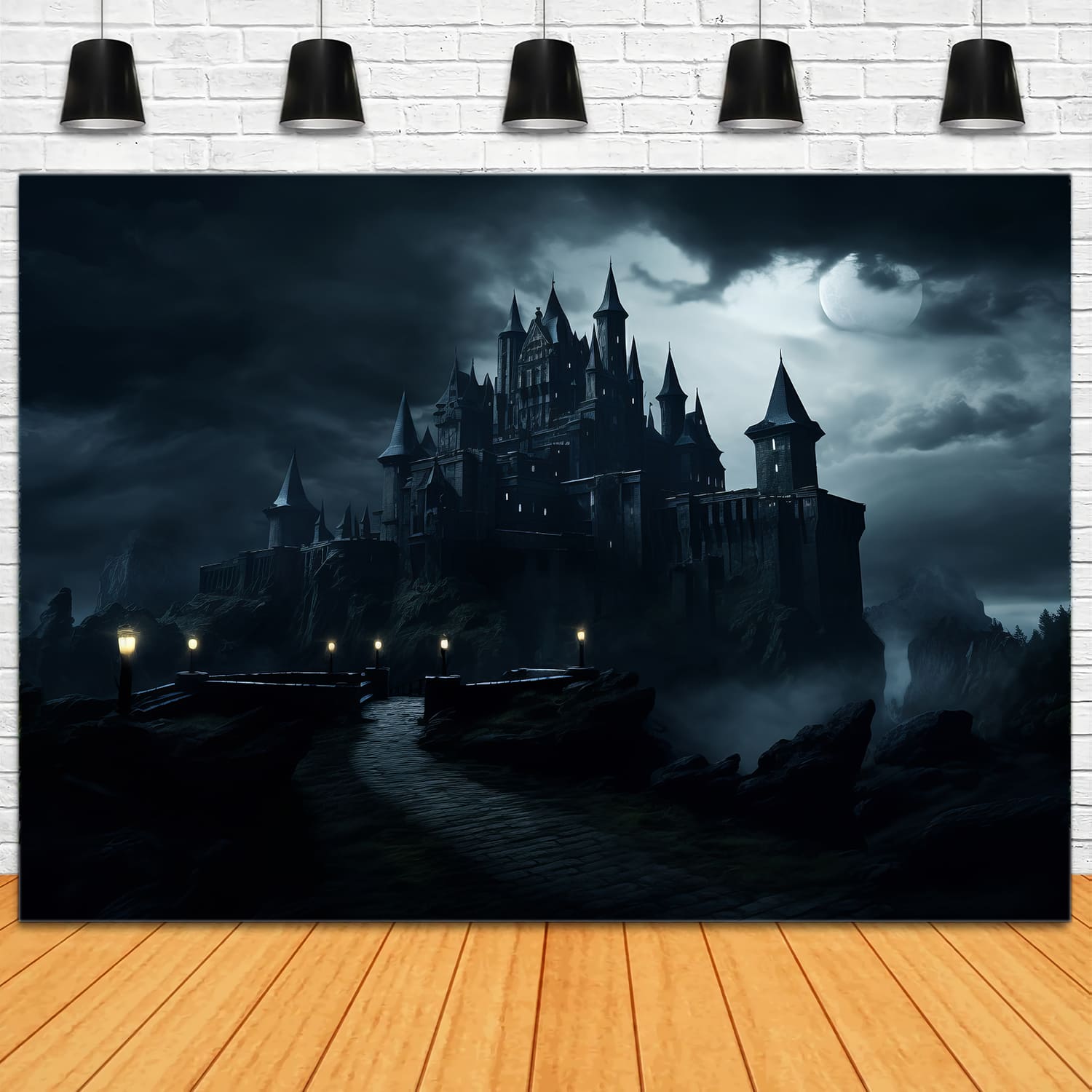Halloween Spooky Gothic Castle Photography Backdrop RR7-70 – Dbackdrop