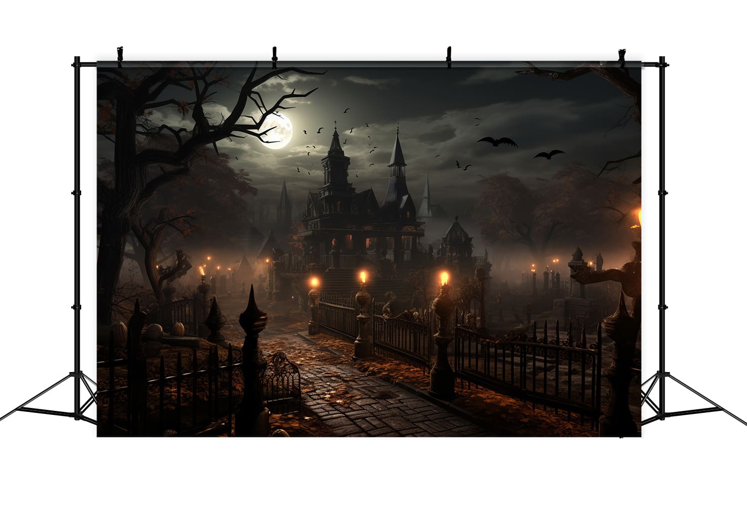 Spooky Halloween Night Mystery Lantern Backdrop RR7-74 – Dbackdrop