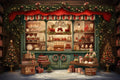 Christmas Festive Bakery Window Display Backdrop RR8-142