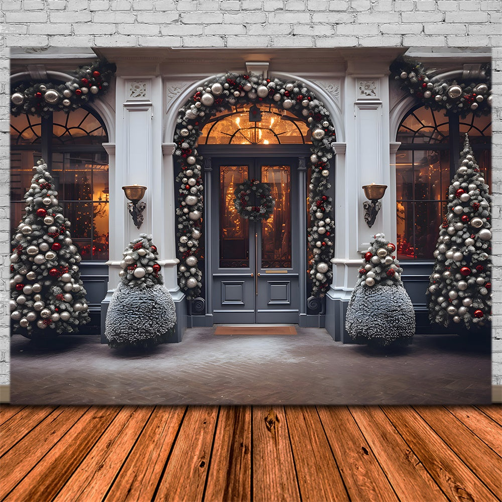 Christmas Charming Shop Window Backdrop RR8-200 – Dbackdrop
