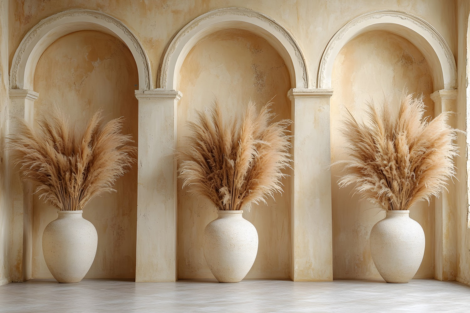 Elegant Pampas Arched Vase Boho Backdrop RR8-417 – Dbackdrop