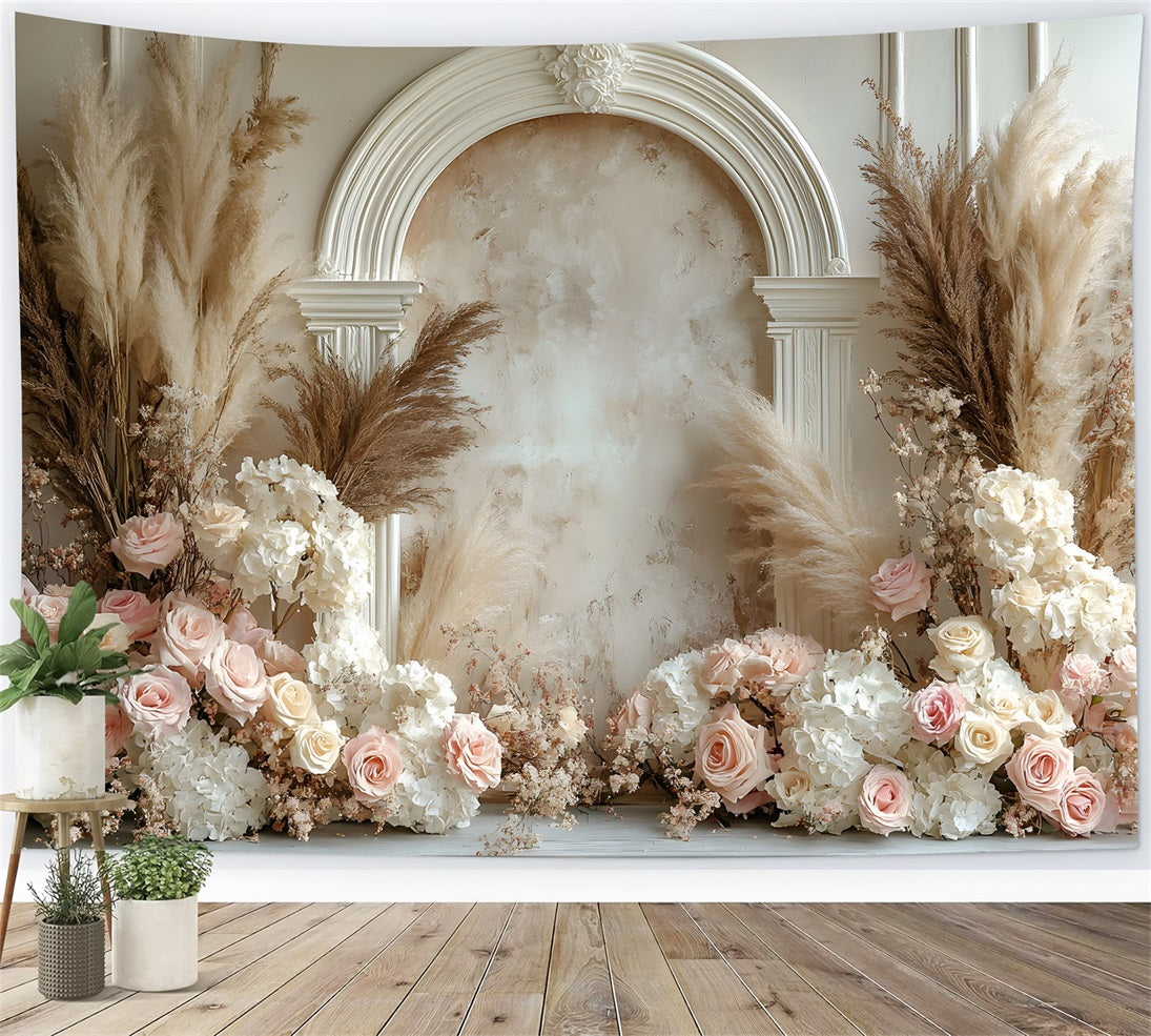 Bohemian Chic Floral Arch Backdrop RR8-470 – Dbackdrop
