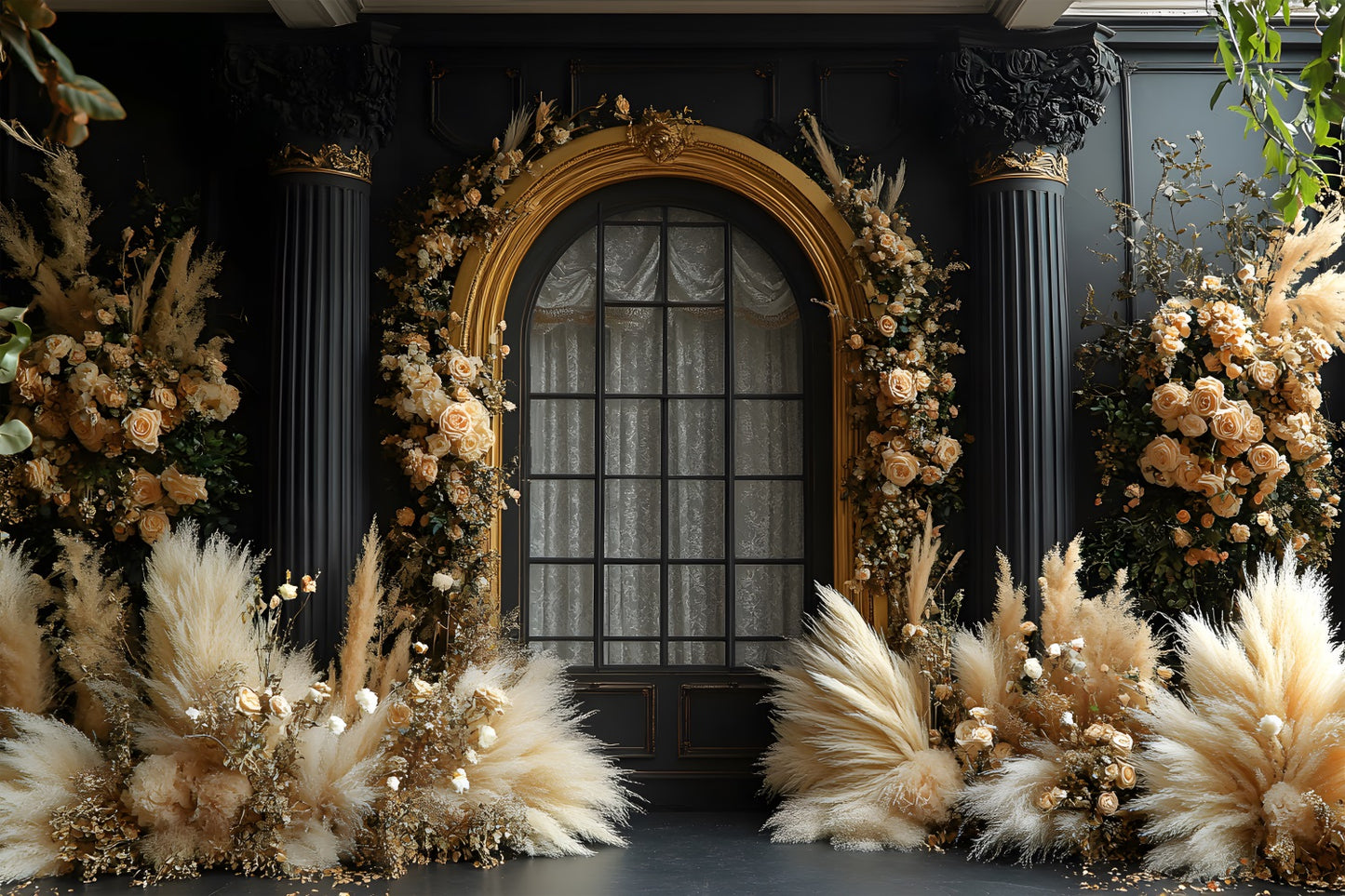 Ornate Gold Arch Bohemian Backdrop RR8-488 – Dbackdrop