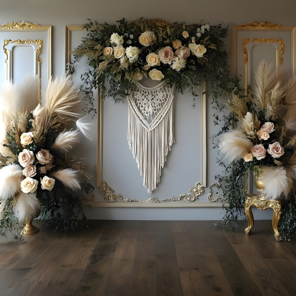 Elegant Bohemian Dreamcatcher Floral Backdrop RR8-501 – Dbackdrop