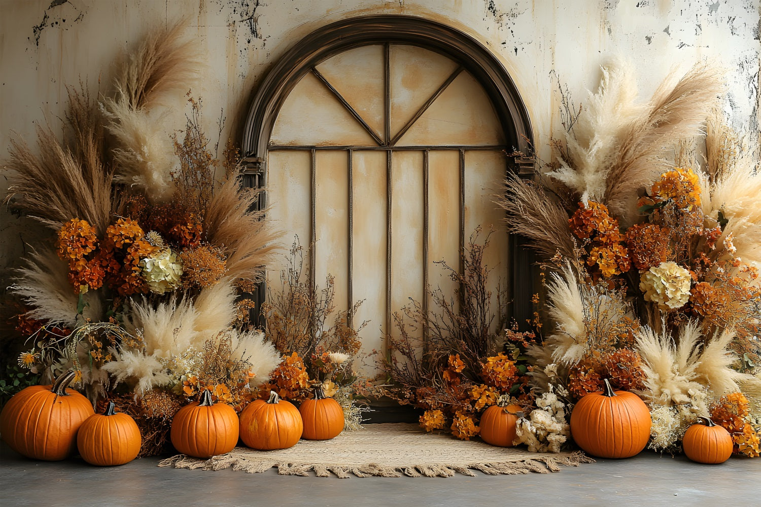 Rustic Window Pampas Grass Boho Backdrop RR8-506 – Dbackdrop