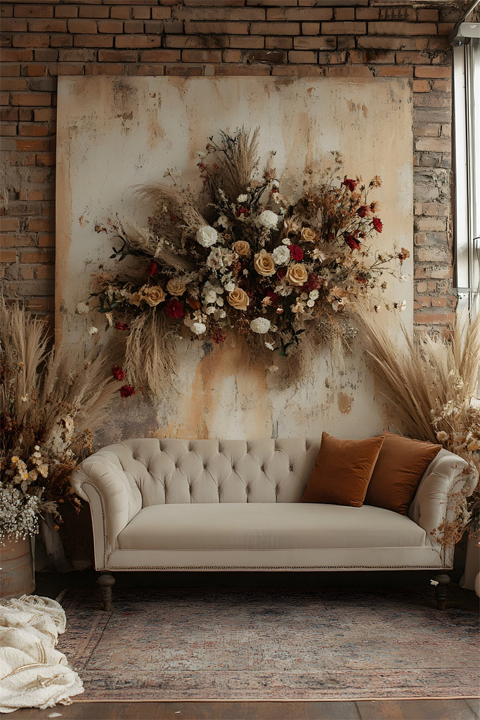 Classic Boho Cozy Lounge Area Backdrop RR8-509 – Dbackdrop