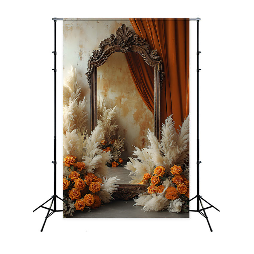Elegant Textured Floral Arch Boho Backdrop RR8-516 – Dbackdrop