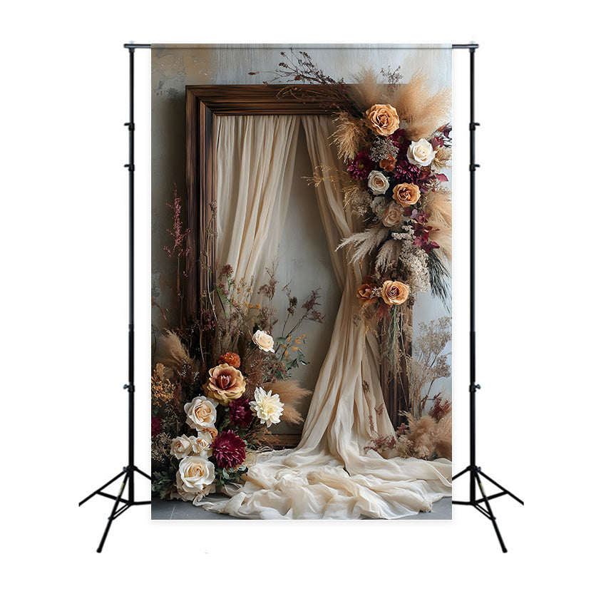 Lush Bohemian Flora Wooden Frame Backdrop RR8-520 – Dbackdrop