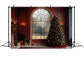Christmas Tree Wall Window View Backdrop RR8-88 – Dbackdrop