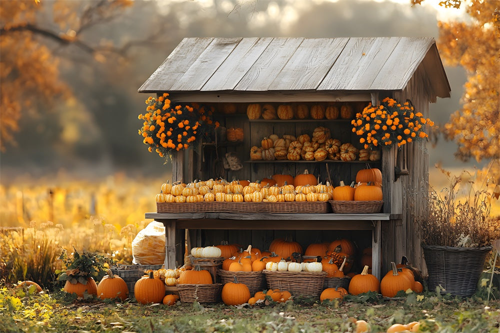 Fall Pumpkin Harvest Wooden Display Backdrop RR9-12 – Dbackdrop