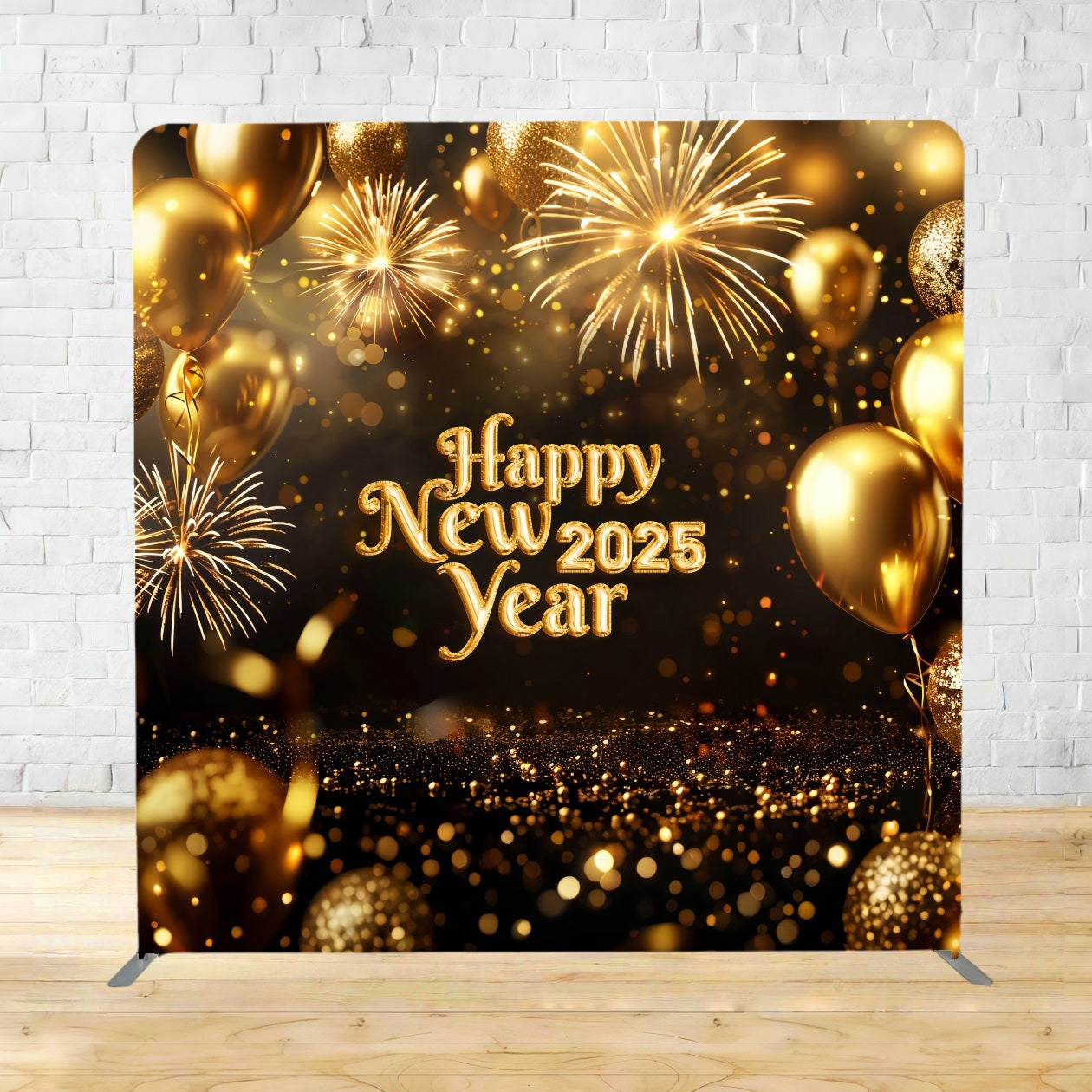 Tension Backdrop Colorful City Skyline Fireworks Happy New Year Backdr