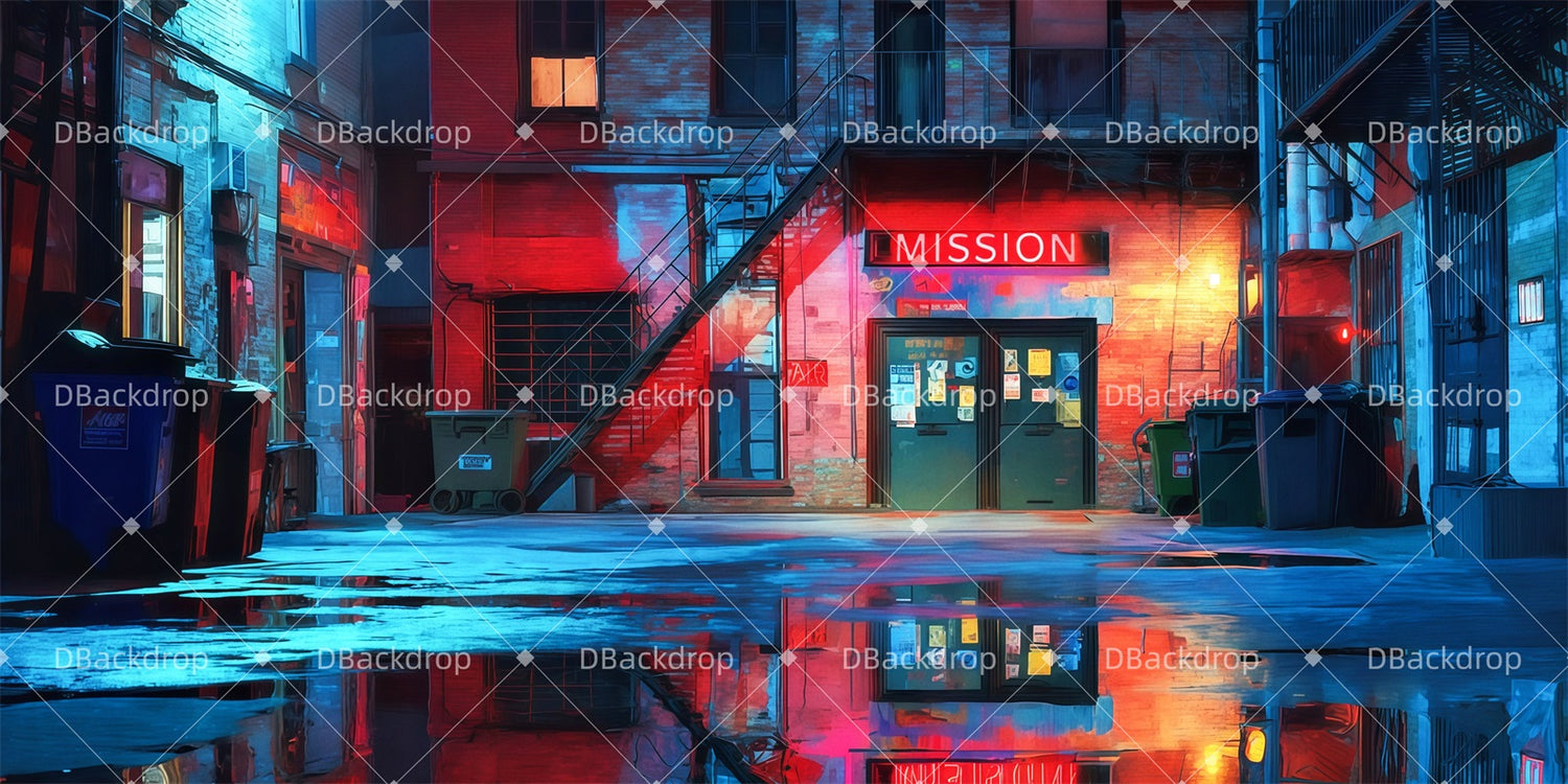 Theater Backdrop Alley Behind the Mission Large Stage Backdrops TWW511