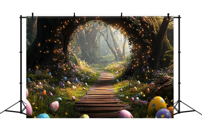 Easter Photo Backdrop Ideas Enchanted Egg Hunt Path Backdrop TWW3-1