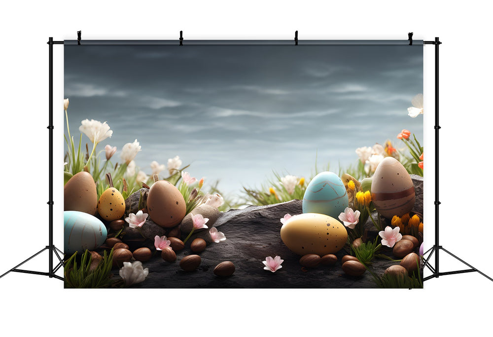Easter Backdrops Photography Soft Pastel Rustic Egg Backdrop TWW3-34