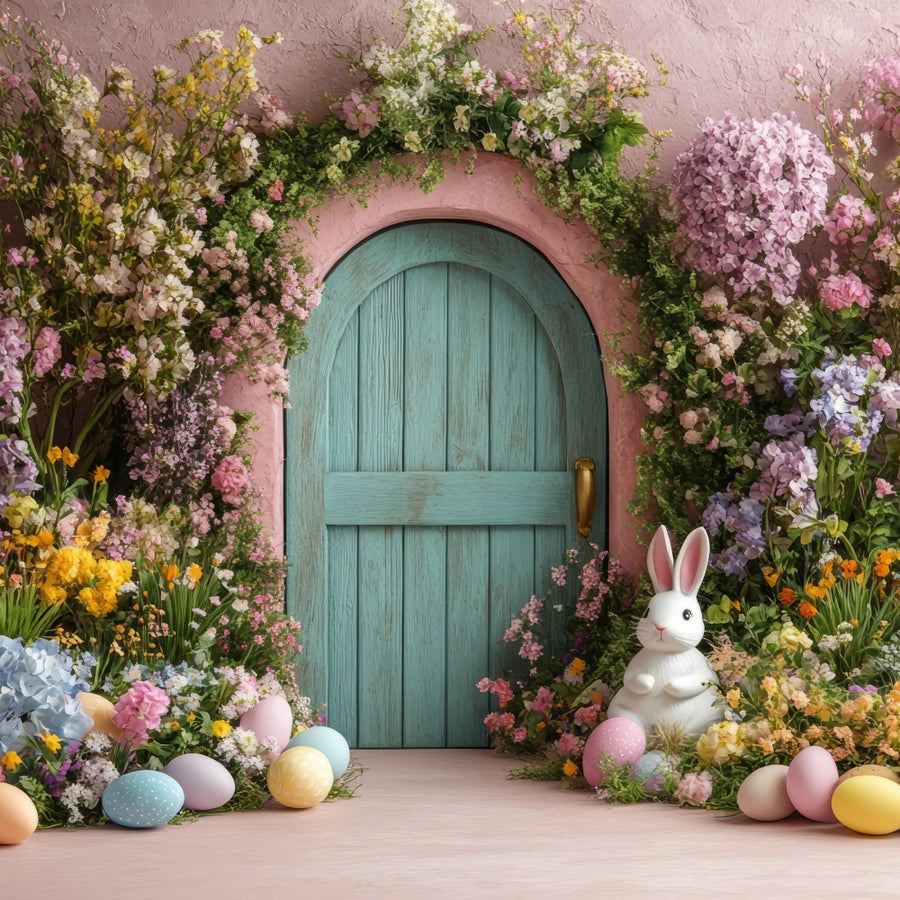 Easter Picture Ideas Pastel Egg Flower Archway Backdrop TWW3-50
