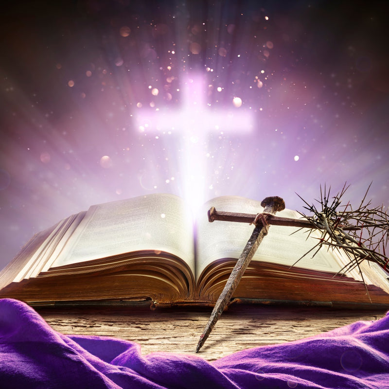 Easter Backdrops For Photos Sacred Cross Bible Backdrop TWW3-6