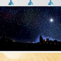 Nativity Backdrop Starry Bethlehem Holy Night Christmas Photo Backdrop