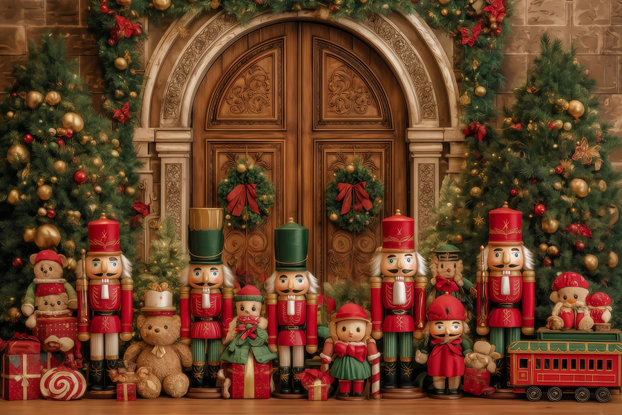 Nutcracker Backdrops Nutcracker Toy Soldier Display Christmas Backdrop