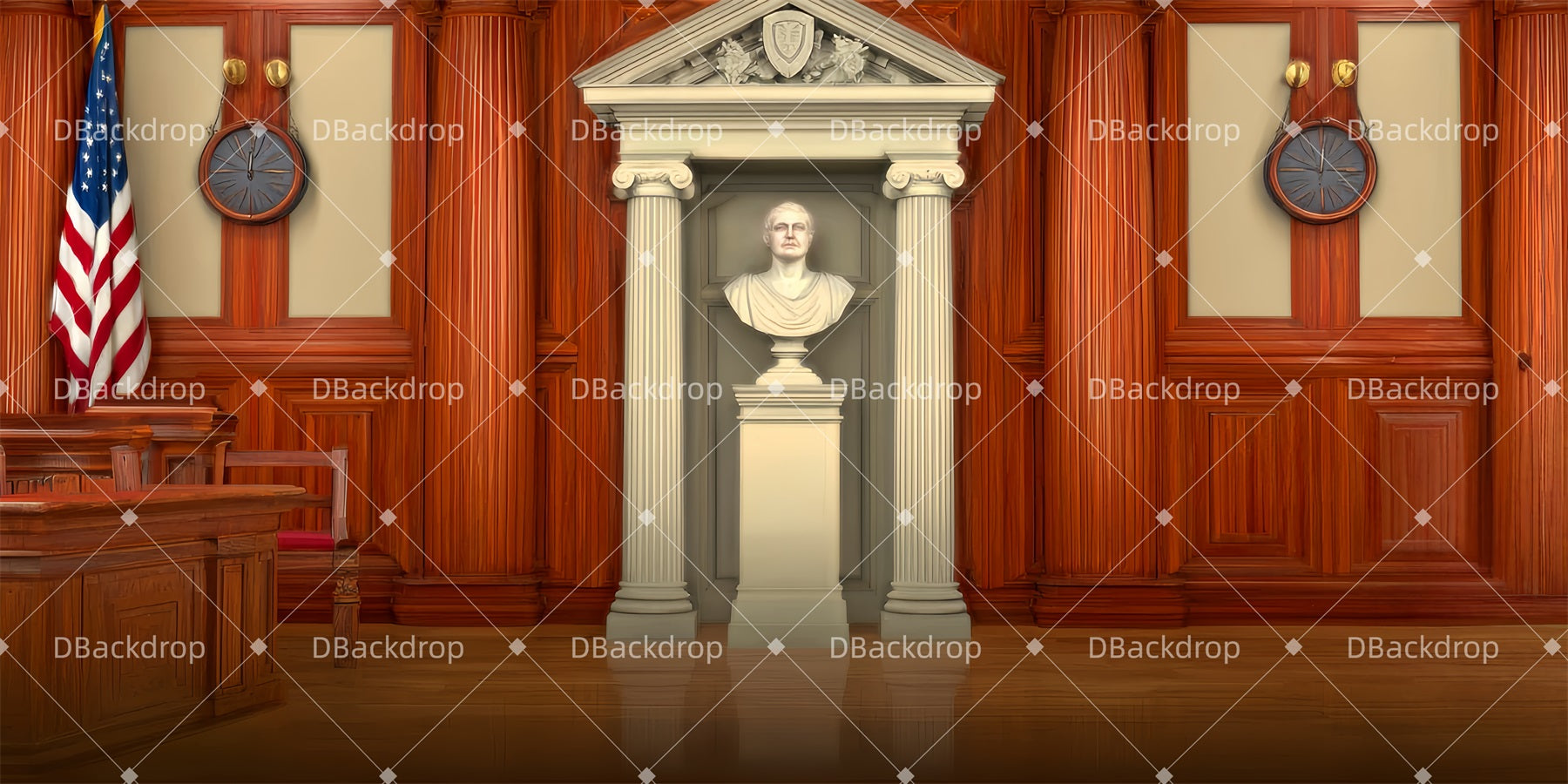 Theater Stage Backdrop Courtroom Professional Stage Backdrops TWW510-T