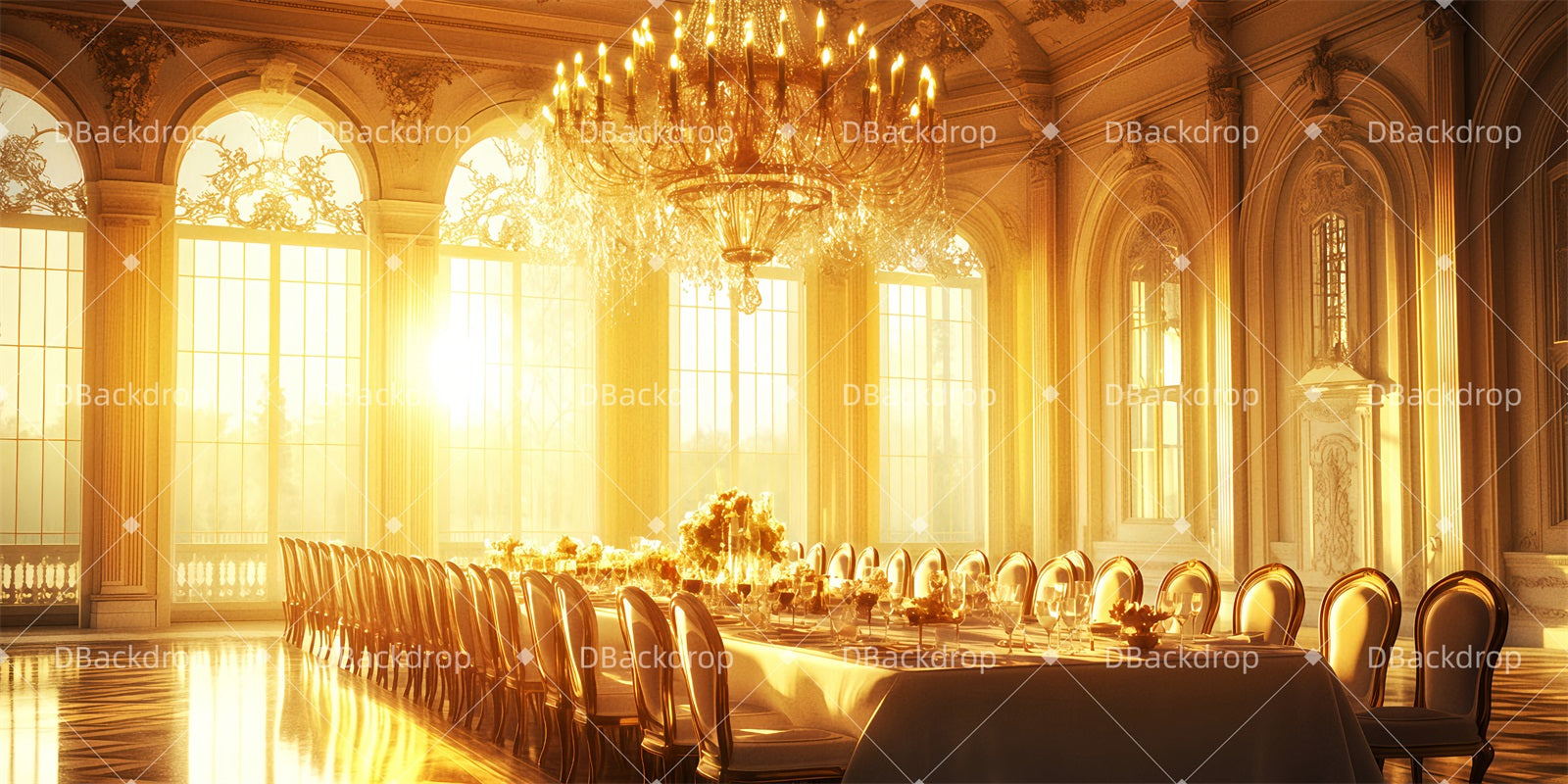 Theater Backdrop The Party at the Von Trapp Estate Stage Backdrop TWW5
