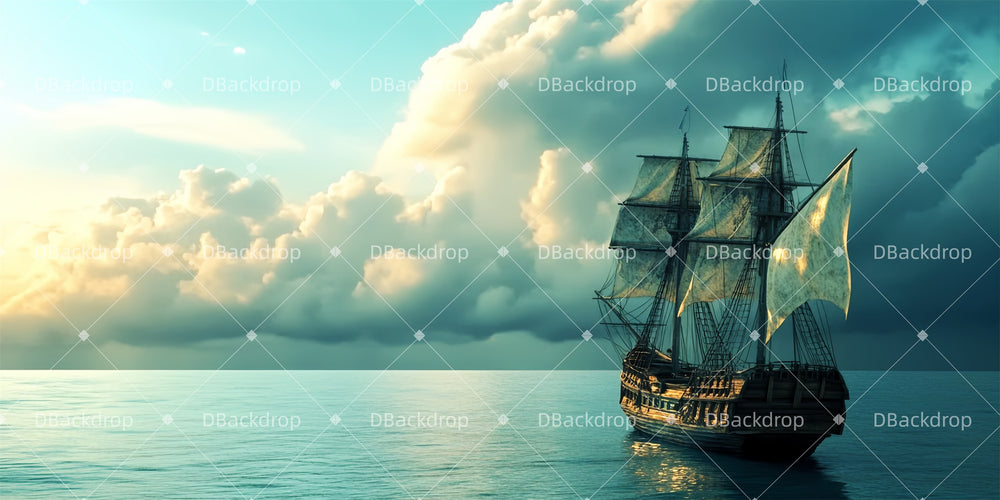 Theater Stage Backdrop The Captain's Boat Stage Backdrop Ideas TWW511-