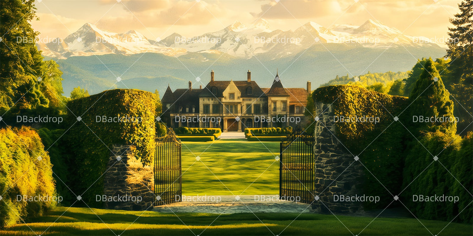 Stage Backdrop The Von Trapp Family Estate Movie Theater Backdrop TWW5