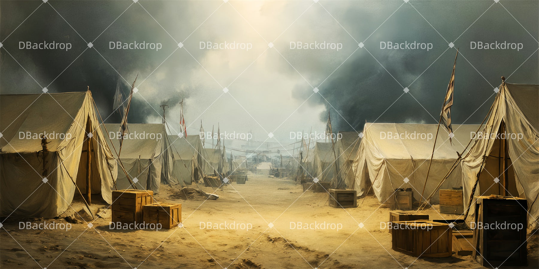 Movie Theater Backdrop Army Camp Professional Stage Backdrops TWW511-T