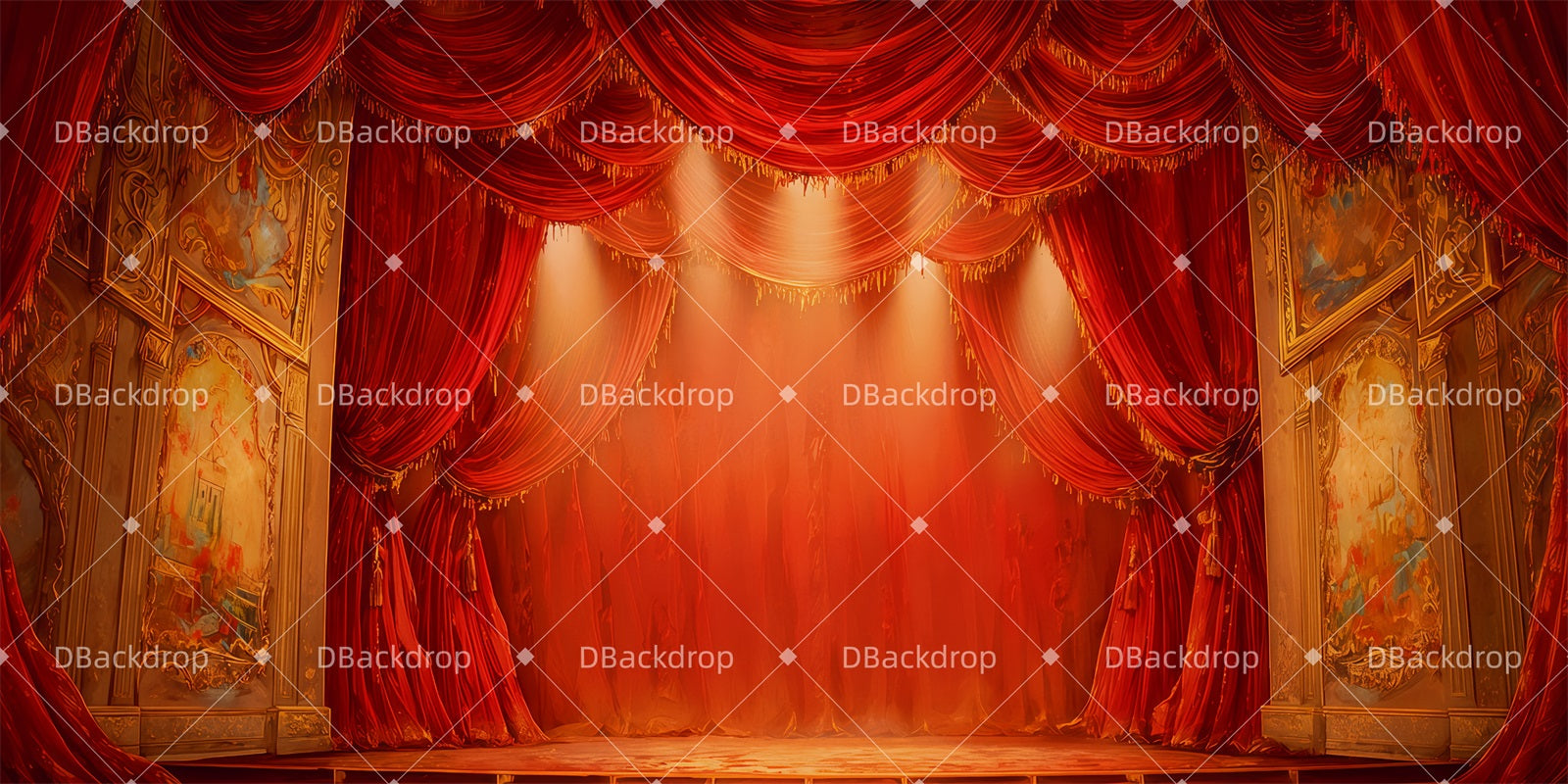 Broadway Stage Backdrops Curtain Call Dance Recital Backdrops TWW511-T