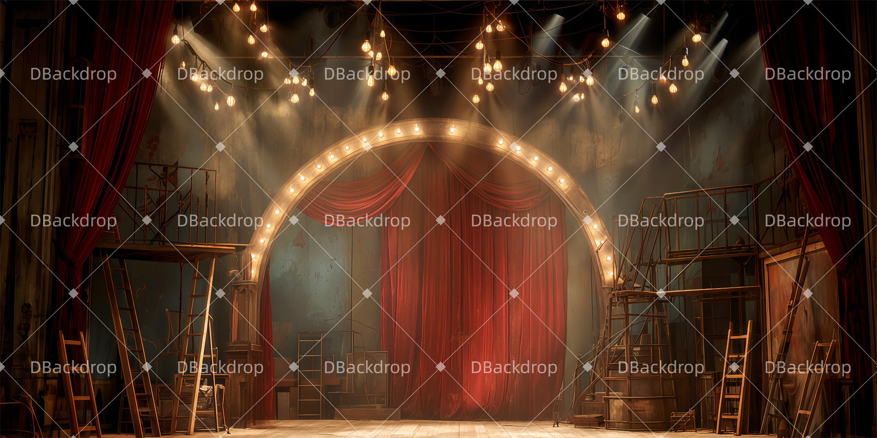 Theater Backdrop Reconstructed Stage Broadway Stage Backdrops TWW511-T