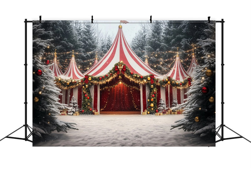 Carnival Tent Backdrop Christmas Garland Festive Tent Photography Circ