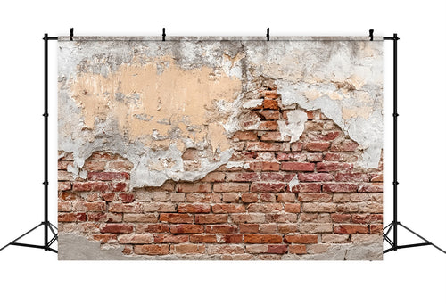 Brick Backdrop Vintage Cracked Rustic Wall Brick Wall Backdrops TWW59-