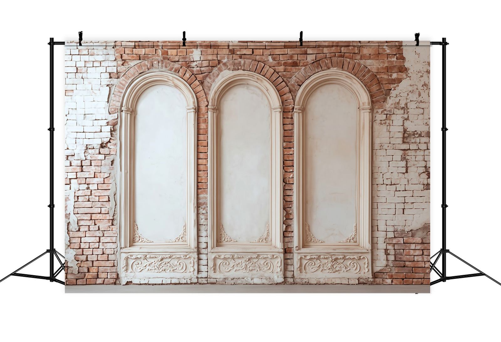 Brick Backdrops Vintage Arched Brick Panels Brick Wall Backdrops TWW59
