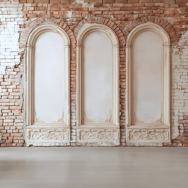 Brick Backdrops Vintage Arched Brick Panels Brick Wall Backdrops TWW59