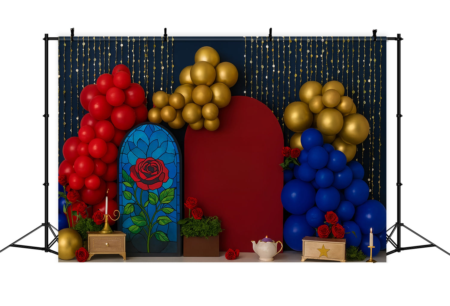 Cake Smash Backdrops Enchanted Rose Fairytale Magic Happy Birthday Bac